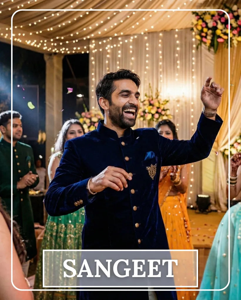 Best Sangeet Outfits for Men – Kurta Sets, Jackets & More – SHUBH HO